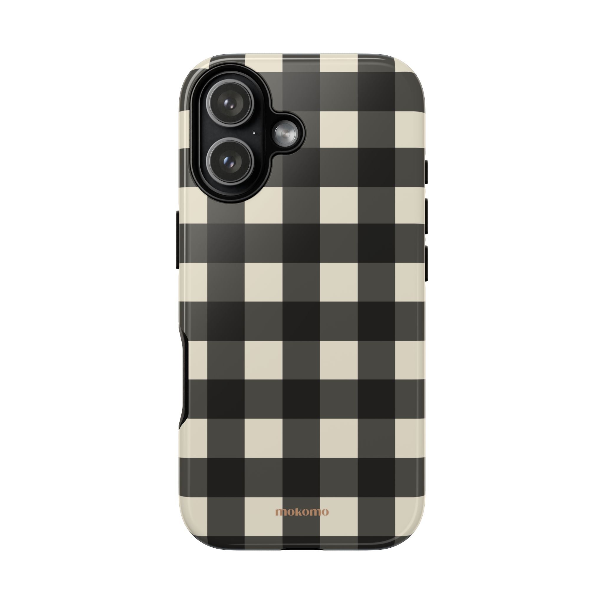 Black Checkered iPhone Case | Stylish Designs – Mokomo